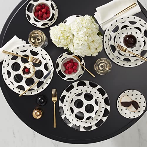 Kate Spade Dot Assorted Dinner Plates, Set Of 4, 7.95, White