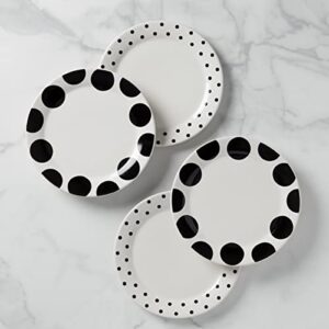 Kate Spade Dot Assorted Dinner Plates, Set Of 4, 7.95, White