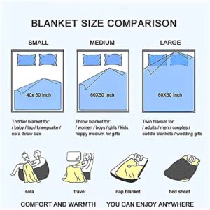 Super Soft Blanket Throw Merchandise Flannel Comfortable Blankets Bedding for Kids Adults Gifts Bed Living Room All Season 50"X40"