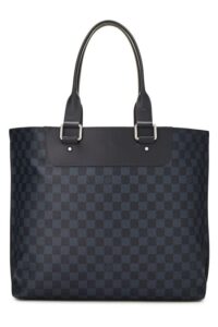 louis vuitton, pre-loved damier cobalt cabas voyage, blue