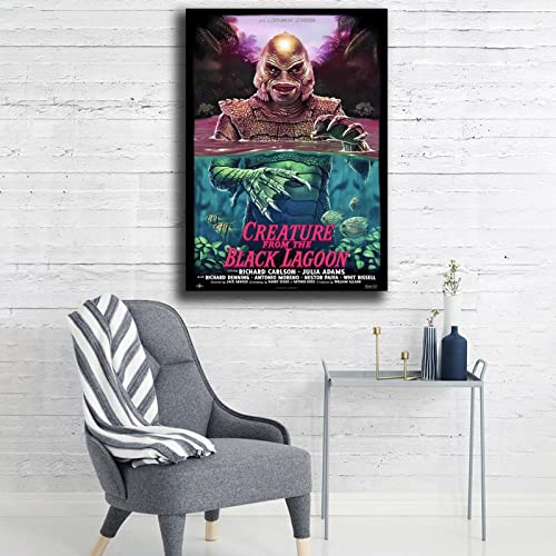 The 1954 Horror Film, The Creature from The Black Lagoon Canvas Art Poster and Wall Art Picture Print Modern Family Bedroom Decor Posters 16x24inch(40x60cm)