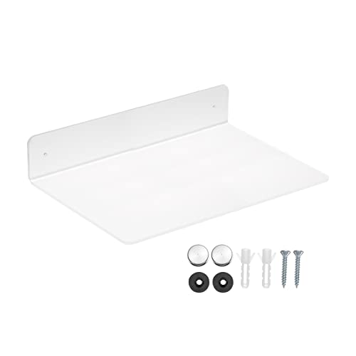 PATIKIL 11.81 x 7.87 Inch Acrylic Floating Shelf, Floating Wall Mounted Shelves for Bathroom Wall Decoration, Transparent