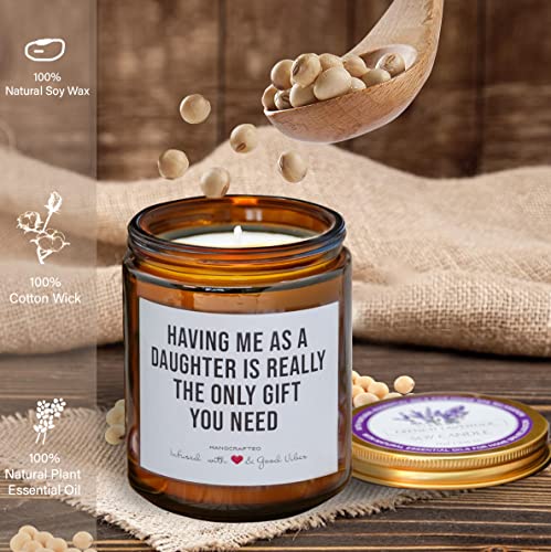 PIDELIGHT Nice Stuff for Mom Candle - Funny Thank You Mom Candle, Father Day Gifts from Daughter Candle, Mothers Day Gifts from Adopted Daughter, Best Mom Ever Candle from Daughter