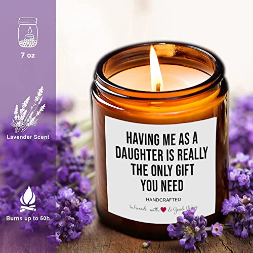 PIDELIGHT Nice Stuff for Mom Candle - Funny Thank You Mom Candle, Father Day Gifts from Daughter Candle, Mothers Day Gifts from Adopted Daughter, Best Mom Ever Candle from Daughter