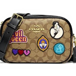 COACH Women's Jamie Camera Bag (Signature Canvas - Patches - Villains Motif - Khaki Multi)