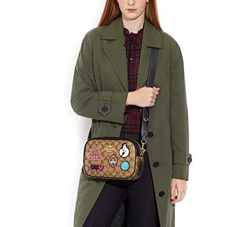 COACH Women's Jamie Camera Bag (Signature Canvas - Patches - Villains Motif - Khaki Multi)