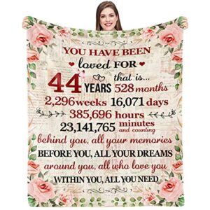 44th birthday gifts for women happy 44th birthday gifts for her 44 year old birthday gifts for women 44th birthday decorations for women bestie wife sister mom friends 44th birthday blanket 60″x 50″