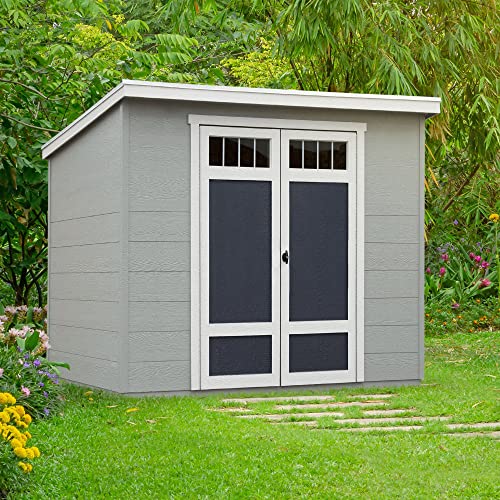 Handy Home Products Highland 8x6 Modern Wooden Storage Shed