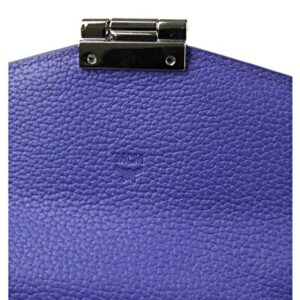 MCM Women's Spectrum Blue Leather Patricia Studded Large Chain Wallet MYL9SPA40HG001