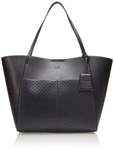 dkny peyton large tote, black/black