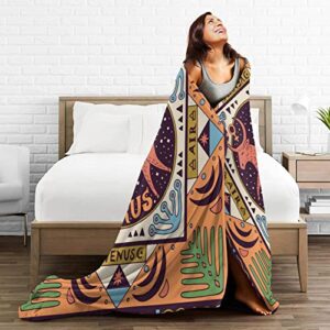 Taurus Zodiac Sign The12 Signs of The Zodiac Fleece Blanket Throw Blanket, Ultra-Soft Cozy Micro Fleece Blanket for Sofa, Couch, Bed, Camping, Travel, & Car Use-All Seasons Suitable 50"X40"