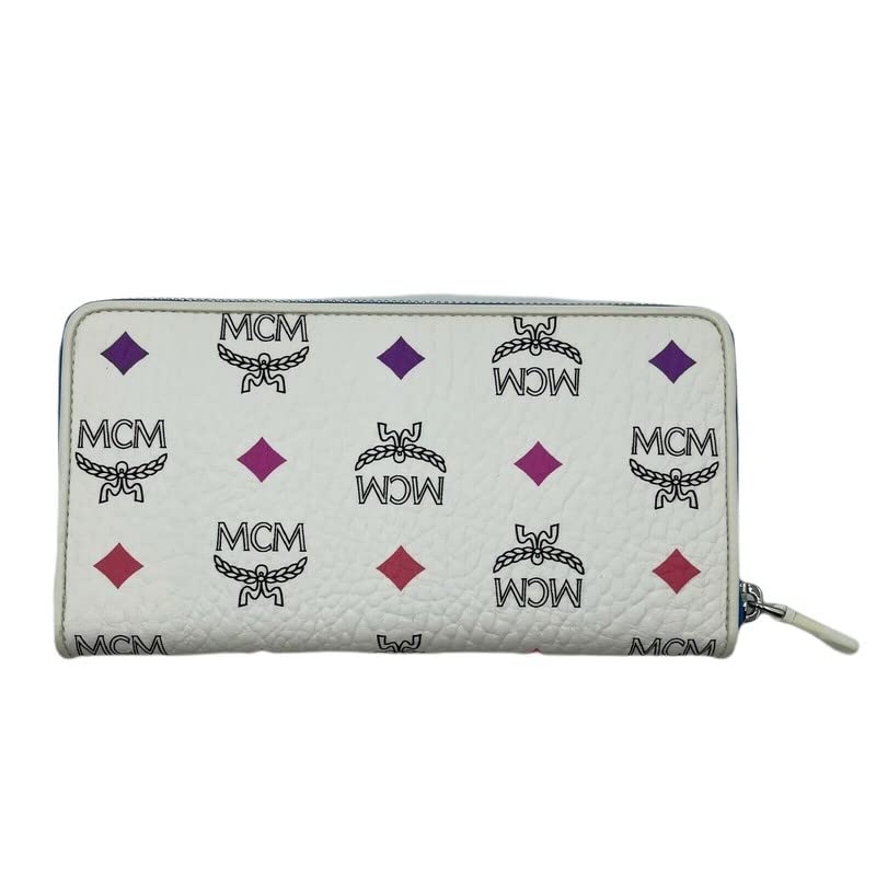 MCM Women's Spectrum Diamond White Visetos Long Zip Around Wallet MYLAASV01WA001