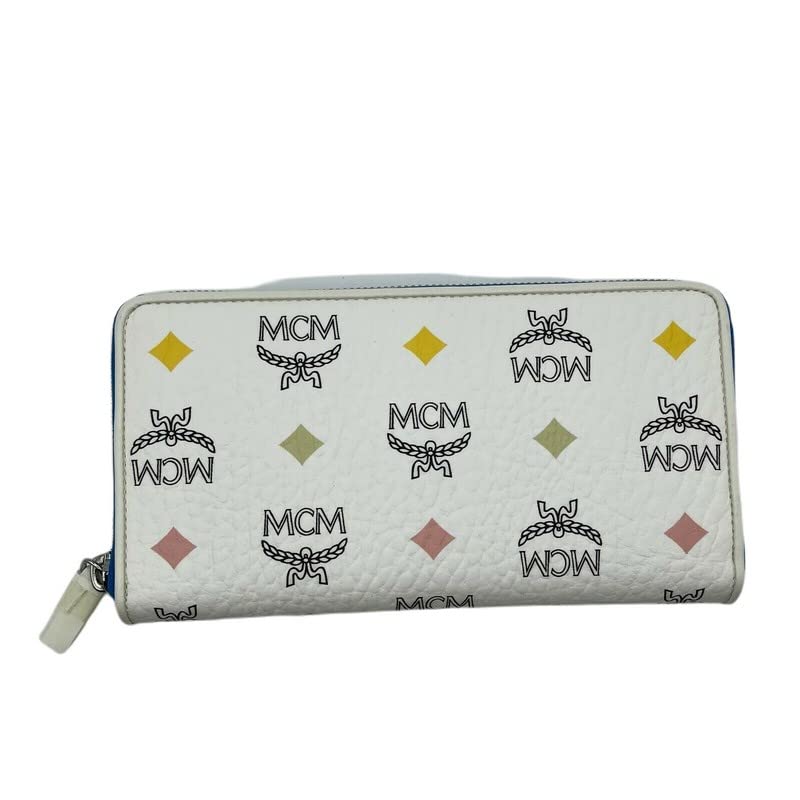 MCM Women's Spectrum Diamond White Visetos Long Zip Around Wallet MYLAASV01WA001