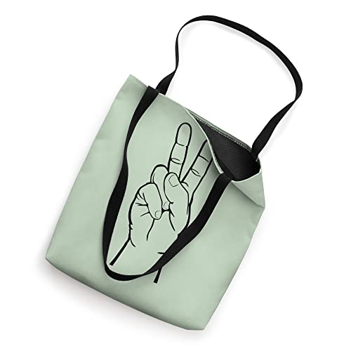 Peace Sign Two Fingers Hand Gesture Symbol Illustration Tote Bag