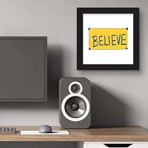 Trends International Gallery Pops Ted Lasso - Believe Wall Art Wall Poster, 12" x 12", Black Frame Version