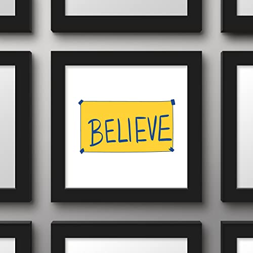 Trends International Gallery Pops Ted Lasso - Believe Wall Art Wall Poster, 12" x 12", Black Frame Version