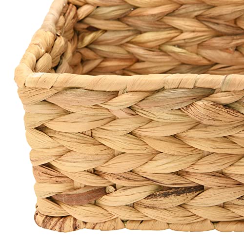 Household Essentials, Natural Water Hyacinth Rectangular Storage Basket