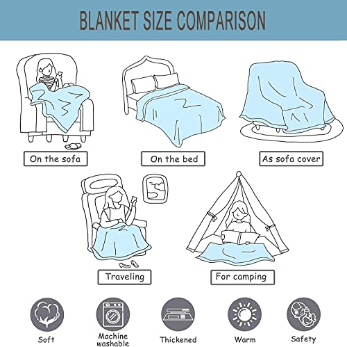 Cartoon Blanket Ultra-Soft Throw Blanket Super Soft Blankets for Kids Adults Air Conditioner Throw Blanket Sofa Warm Blanket for Bed Couch Living Room Throw 40X50inch