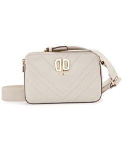 dkny delphine double zip crossbody, pebble