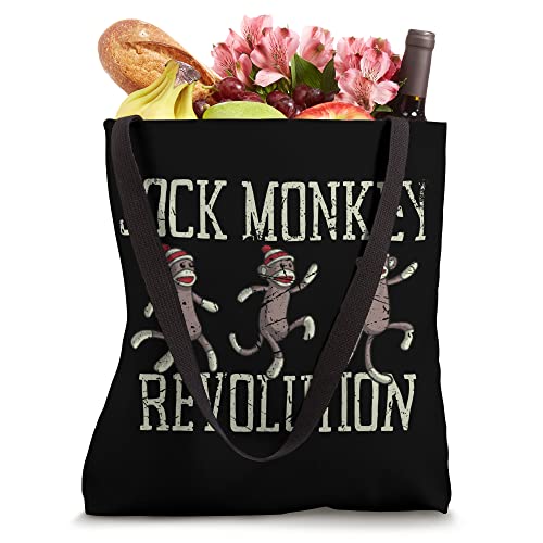 Sock Monkey Revolution Vintage Distressed Tote Bag