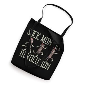 Sock Monkey Revolution Vintage Distressed Tote Bag