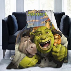 super soft blan-shreket warm cozy throw blanket lightweight blankets