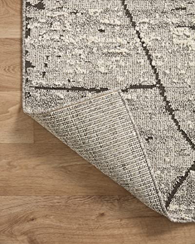 Loloi II Fabian Collection FAB-04 Grey/Charcoal 4'-0" x 6'-0" Accent Rug