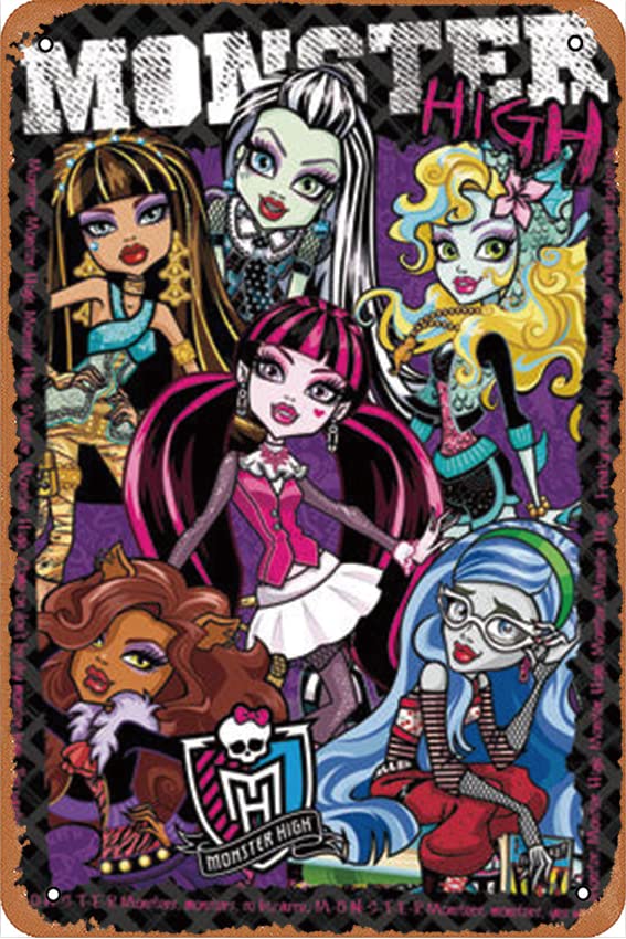 Monster High – Spirit Poster Metal Sign Retro Wall Decoration Garage Shop bar Living Room Wall Art tin Sign 8X12 Inches