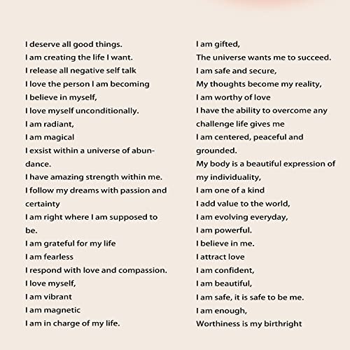 Daily Affirmation Wall Art Colorful Aura Poster Inspirational Paintings for Wall Energy Spiritual Picture Orange Aesthetic Posters Daily Gratitude Picture for Living Room Bedroom 16x24inch Unframed