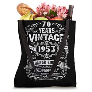 Vintage 1953 Retro Classic 70th Birthday 70 Years Old Gifts Tote Bag