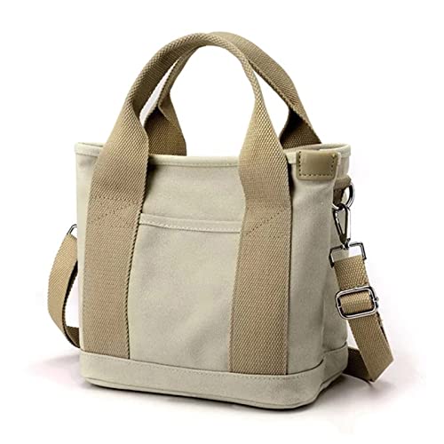 2023 New Women Canvas Tote Purse Shoulder Crossbody Bag Large Capacity Handbag Multi-Pocket Vintage Tote Bags for Travel Work