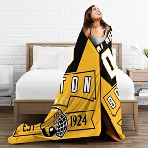 Custom Blanket for Bed Personalized Fans Gift Hockey City Summer Winter Fleece Throw Blankets Add Name and Number Personalized