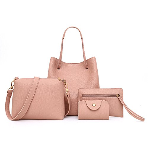 Tote Bag for Women in Leather Handbags 4pcs Hobo Bags Ladies Purse Shoulder Bags Girls Faux Leather Satchel Purse 2022