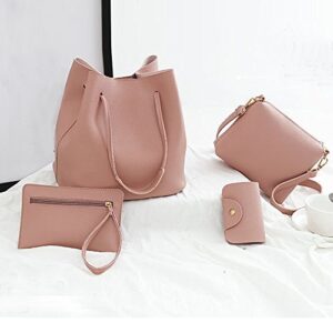 Tote Bag for Women in Leather Handbags 4pcs Hobo Bags Ladies Purse Shoulder Bags Girls Faux Leather Satchel Purse 2022