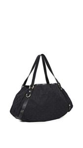 gucci women’s pre-loved abbey tote medium, gg canvas, black, one size