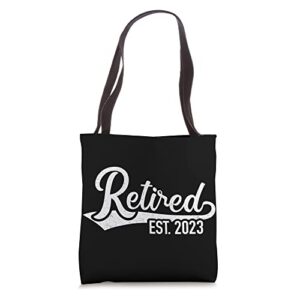 retired 2023 for coworker retirement and pensioner tote bag