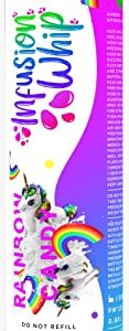 InfusionWhip Flavored Whipped Cream Chargers - Pure N2O Whipped Cream Cylinder - 0.95 Liter Nitrous Oxide Chargers (580 gram) Compatible with Cream Whippers - 1 Carton (6 cylinders) (Rainbow Candy)