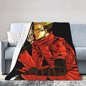 trigun vash the stampede soft flannel fleece blanket plush fuzzy throw blankets for bed couch living room 60″x50″