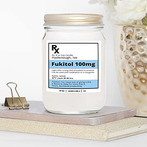 YouNique Designs Scented Candles - Funny Soy Candles for Home Scented Gifts for Women, Men, Him, Her, 8 oz, Boyfriend, Girlfriend, Coworker, Best Friends Birthday (Lavender & Vanilla)