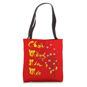 vietnamese lunar new year decorations 2023 | tet 2023 tote bag