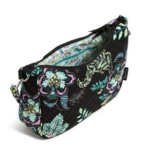 Vera Bradley Frannie Crescent Crossbody Purse, Island Garden-Recycled Cotton