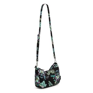 Vera Bradley Frannie Crescent Crossbody Purse, Island Garden-Recycled Cotton