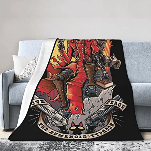 Trigun Soft Flannel Fleece Blanket Plush Fuzzy Throw Blankets for Bed Couch Living Room 60"x50"