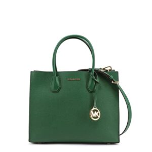 michael kors mercer large jewel green pebbled leather convertible tote