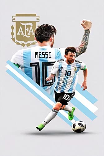 Lionel Messi Poster Wall Print,HD Canvas Print Modern Football Poster,Lionel Messi Canvas Poster Wall Art Canvas Painting Academic Style for Study Sitting Room Classroom Office Decor,Fans Gifts,Unframed,16*24inch(40x60cm).