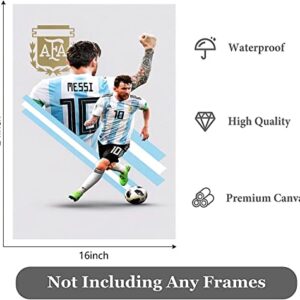 Lionel Messi Poster Wall Print,HD Canvas Print Modern Football Poster,Lionel Messi Canvas Poster Wall Art Canvas Painting Academic Style for Study Sitting Room Classroom Office Decor,Fans Gifts,Unframed,16*24inch(40x60cm).