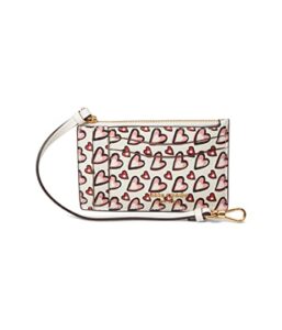 kate spade new york morgan valentines heart print coin card case wristlet cream multi one size