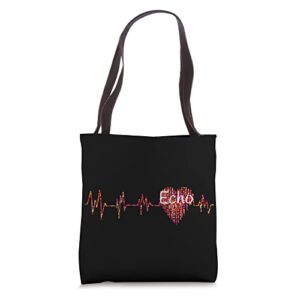 echo tech echocardiordcs cardiac sonographer tote bag