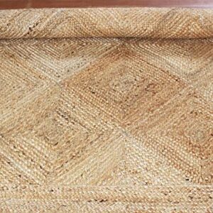 CASAVANI Living Room Jute Rug Indian Handmade Jute Rug Outdoor Doormats Woven Rug Kitchen Natural Jute Rugs for Farmhouse Bathroom Bedroom Doormat