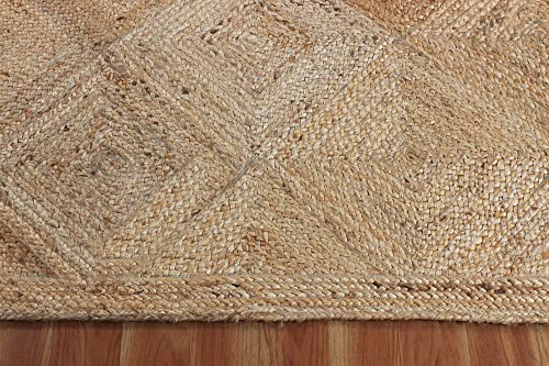 CASAVANI Living Room Jute Rug Indian Handmade Jute Rug Outdoor Doormats Woven Rug Kitchen Natural Jute Rugs for Farmhouse Bathroom Bedroom Doormat